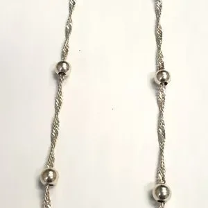 Fas | Jewelry | Fas Italy 925 Silver Signed Necklace Small Ball With ...